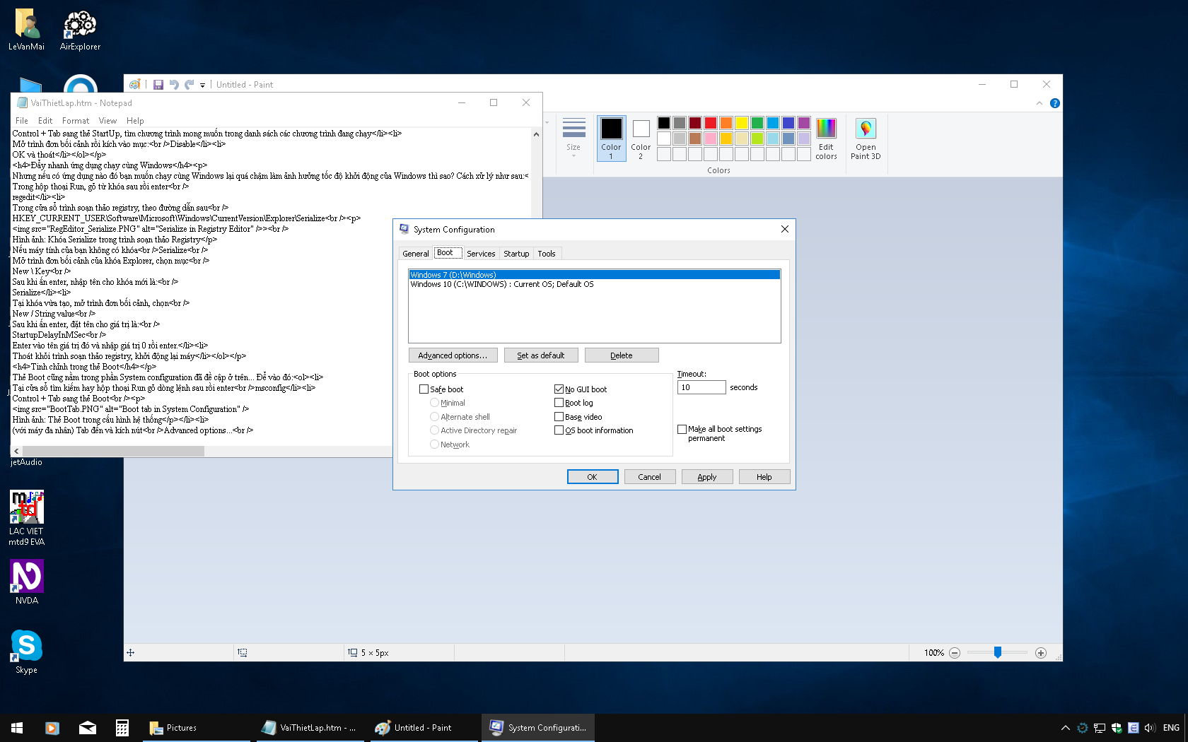 Settings for safe and optimal Windows (Part IV) | Sao Mai Center for ...